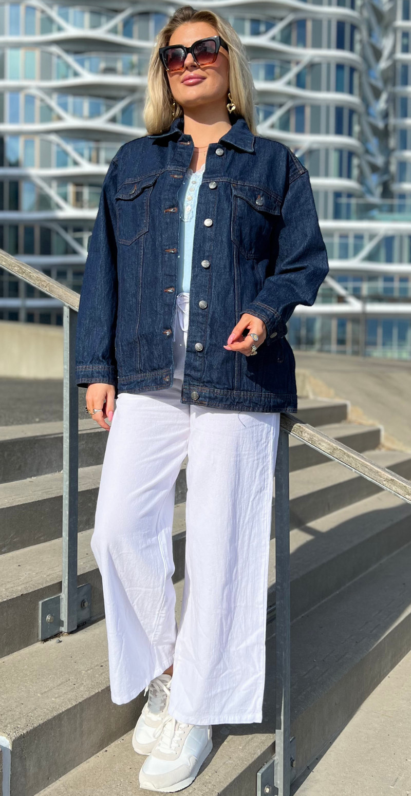 Kalo oversize denim jakke dark blue